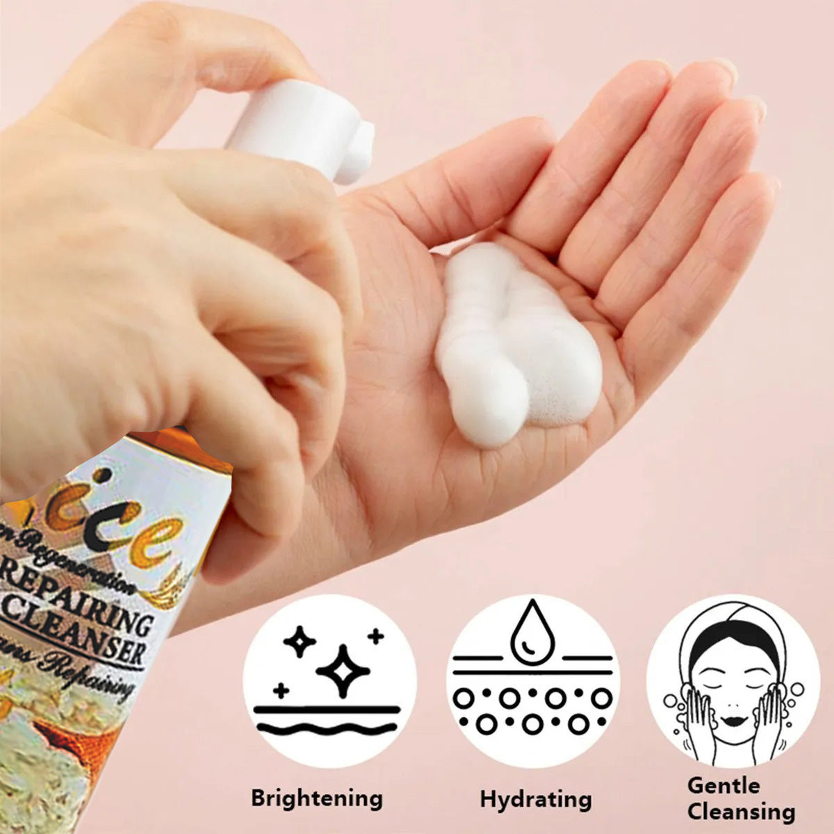 Espuma Limpiadora Facial con Extracto de Arroz Orgánico – NuForm Honduras